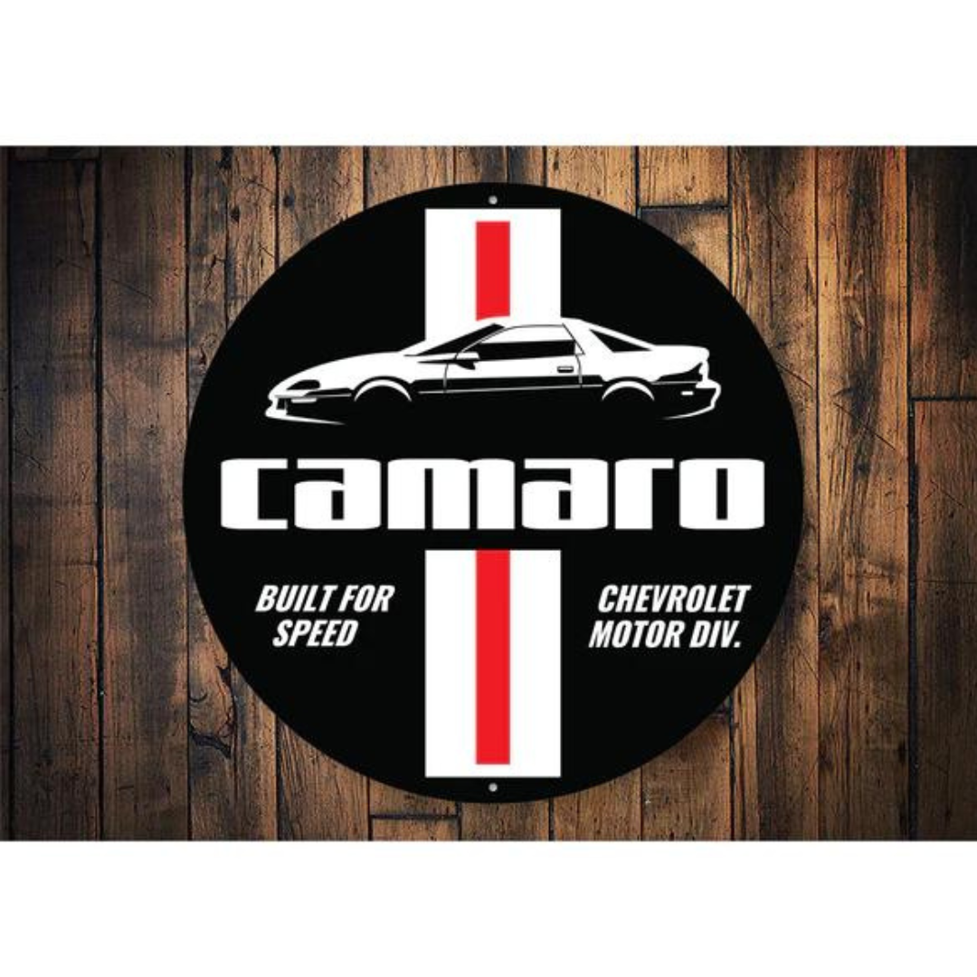 4th Gen Camaro Built For Speed Aluminum Sign | Camaro Store Online