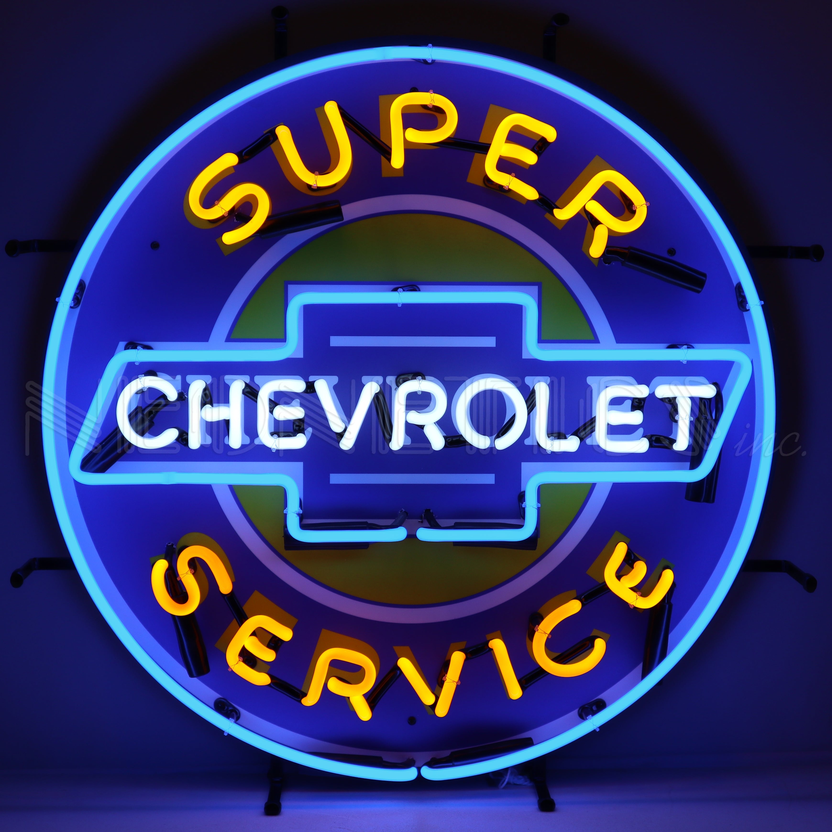 Super Chevrolet Service 24" Chevy Neon Sign | Camaro Store Online