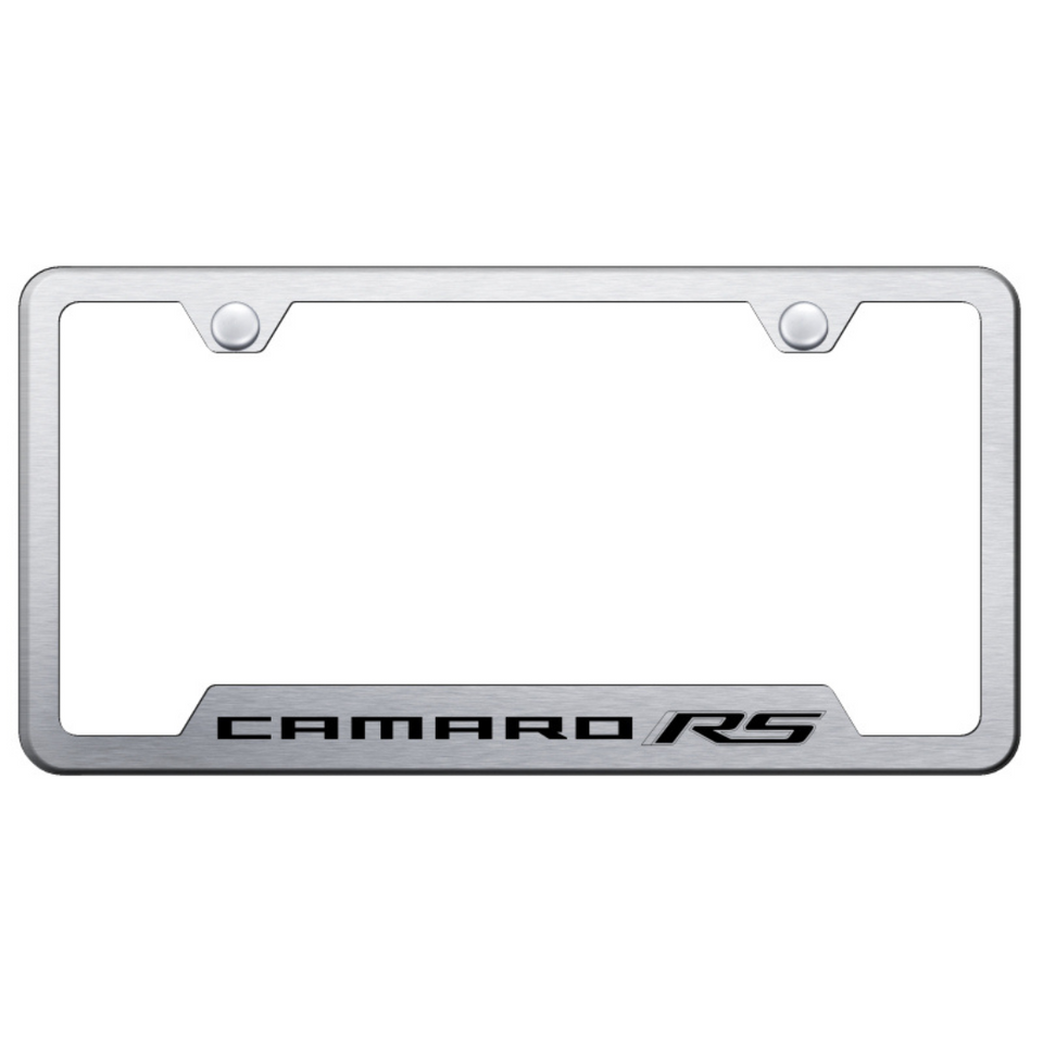 Camaro RS License Plate Frame - Brushed | Camaro Store Online