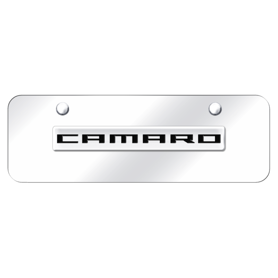 Camaro Script 3D Logo Mini License Plate | Camaro Store Online