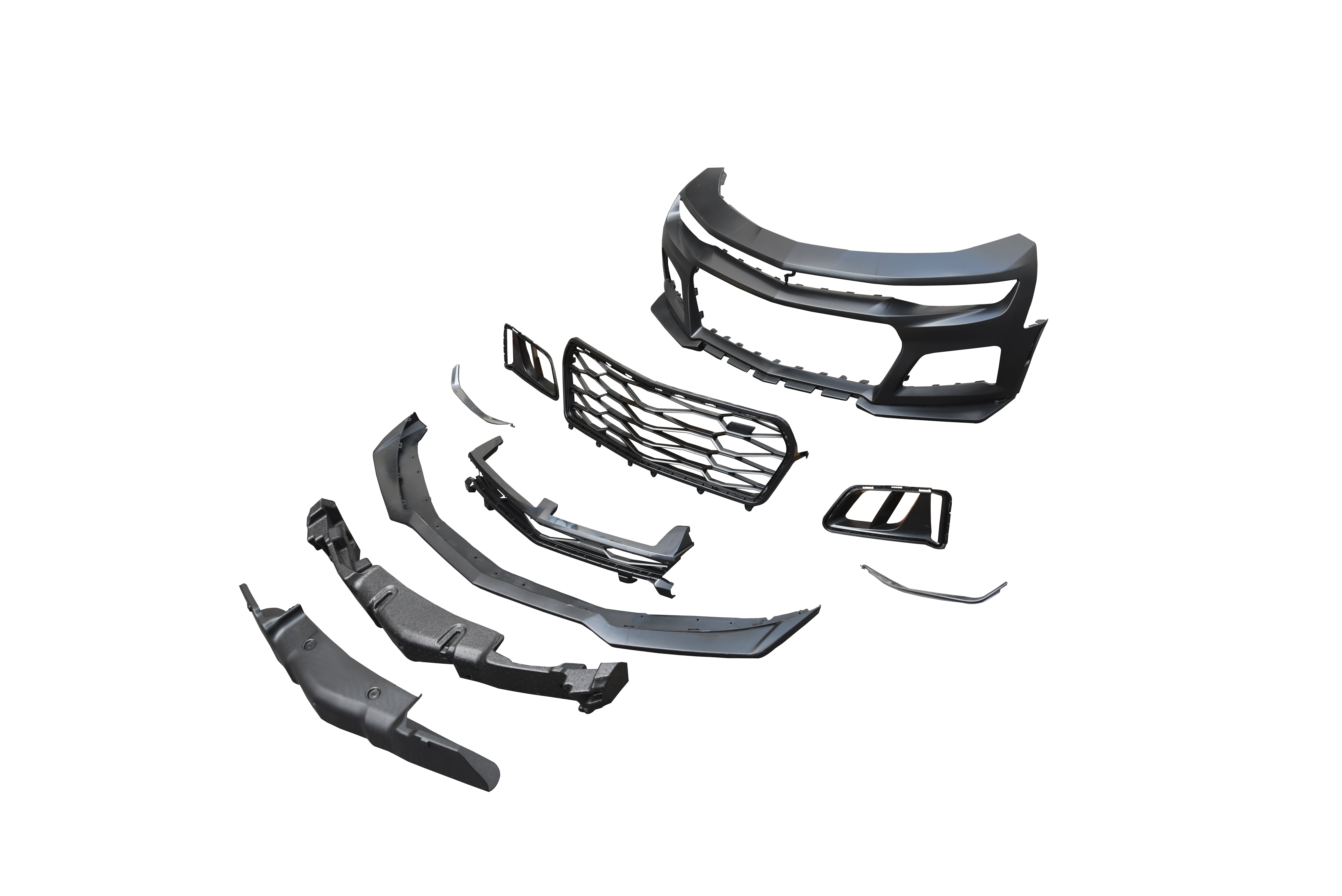2019-2024 Chevy Camaro ZL1 Front Bumper Conversion 9pcs Full Kit Flat