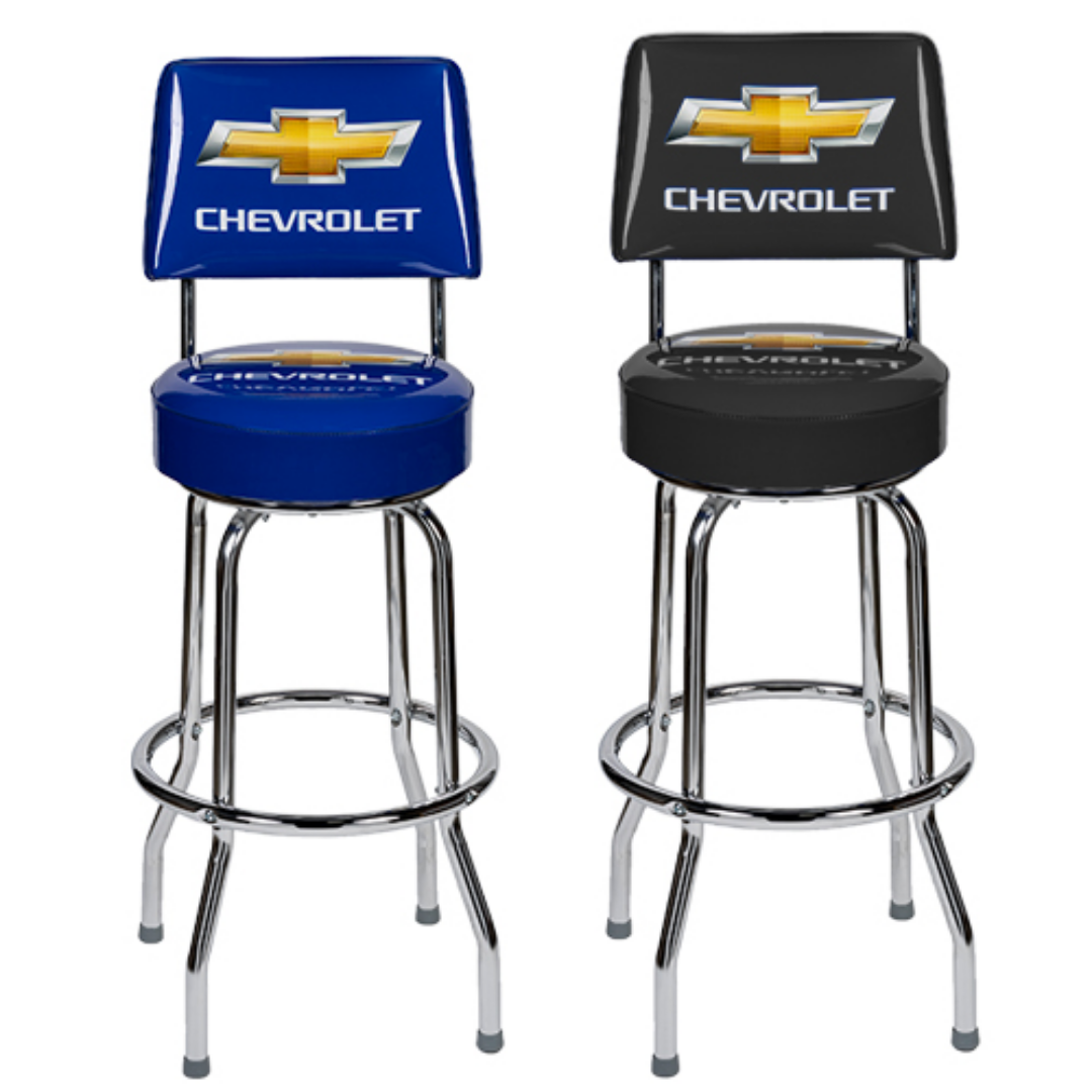 Gold Bowtie Chevrolet Counter Stool | Camaro Store Online
