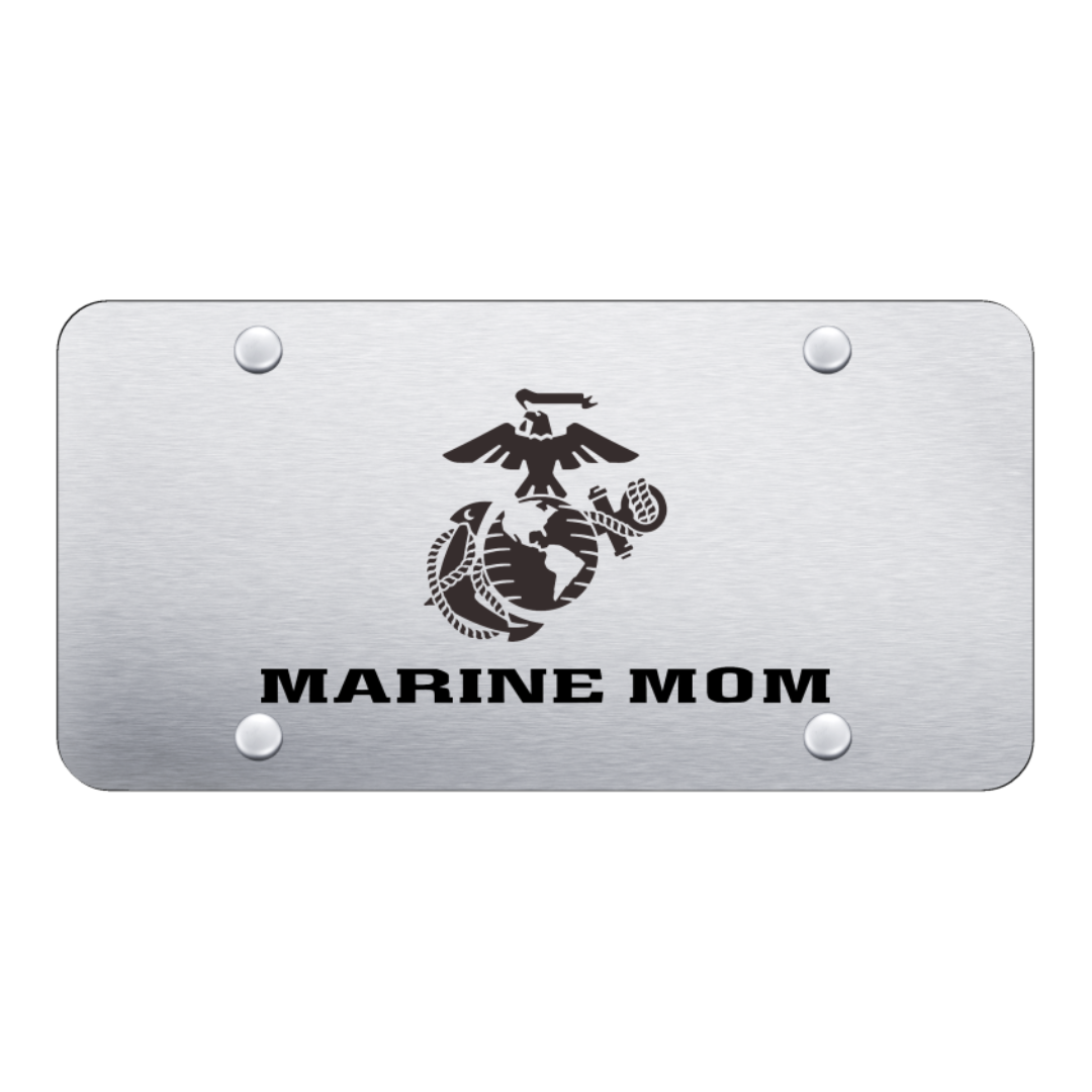 Marine Mom License Plate Brushed | Camaro Store Online