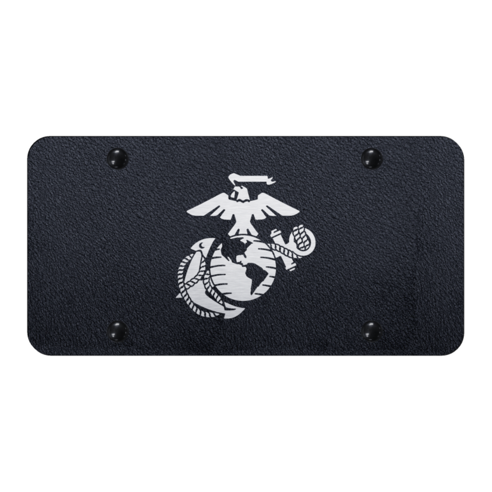 U.S.M.C. Logo License Plate Rugged Black | Camaro Store Online