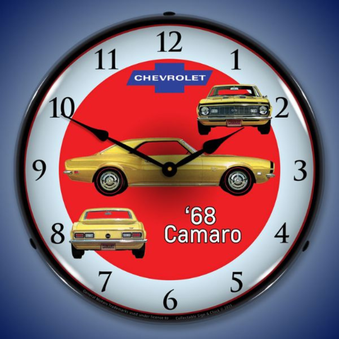 1968 Camaro Lighted Wall Clock | Camaro Store Online