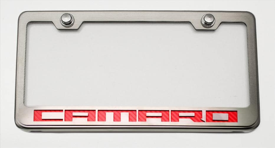 Camaro License Plate Frame with Camaro Lettering | Camaro Store Online