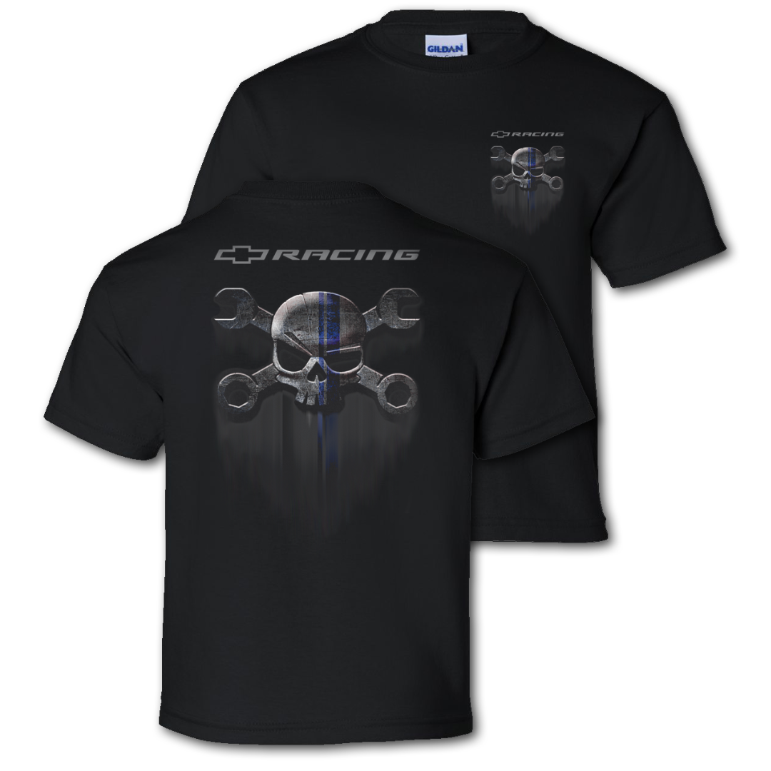 Chevy Racing Logo Skull